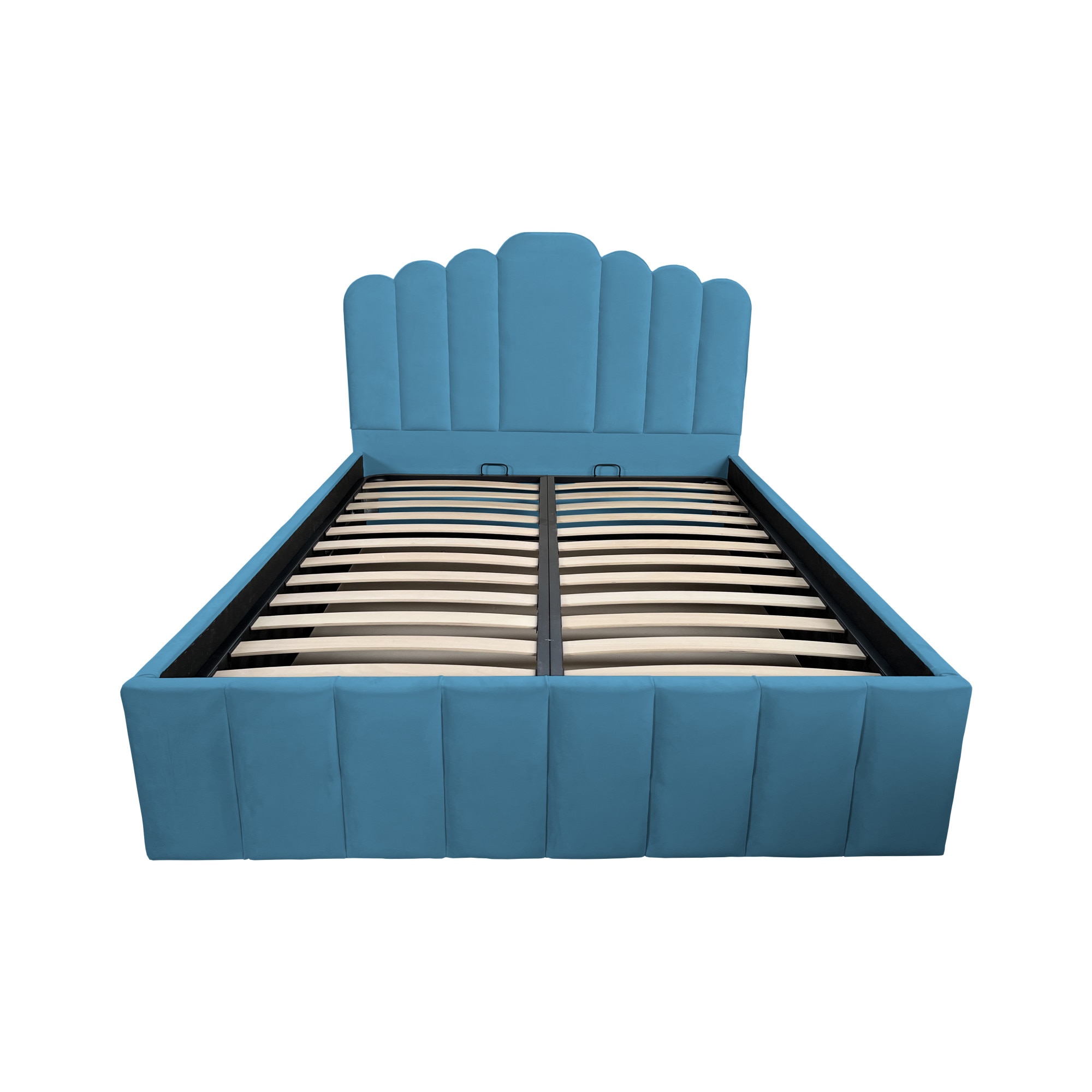 Pat tapitat Flow, cu spatiu de depozitare si somiera rabatabila ...