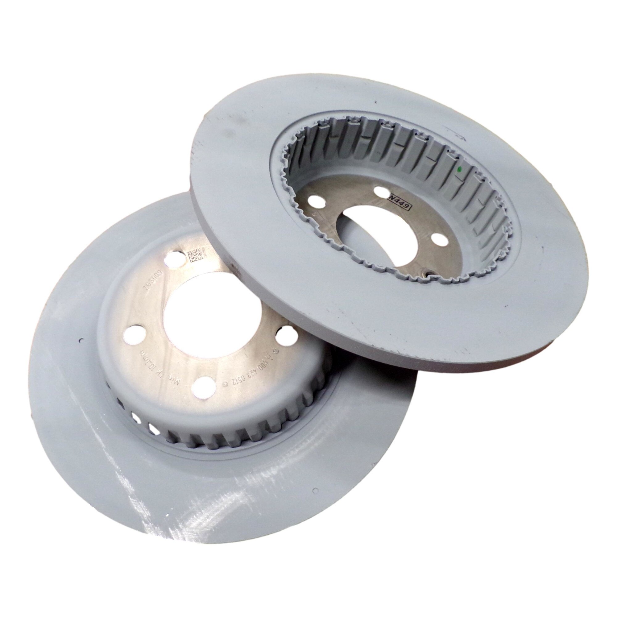 Set 2 Discuri de frana spate, MERCEDES-BENZ, C-Class W205, Argintiu ...