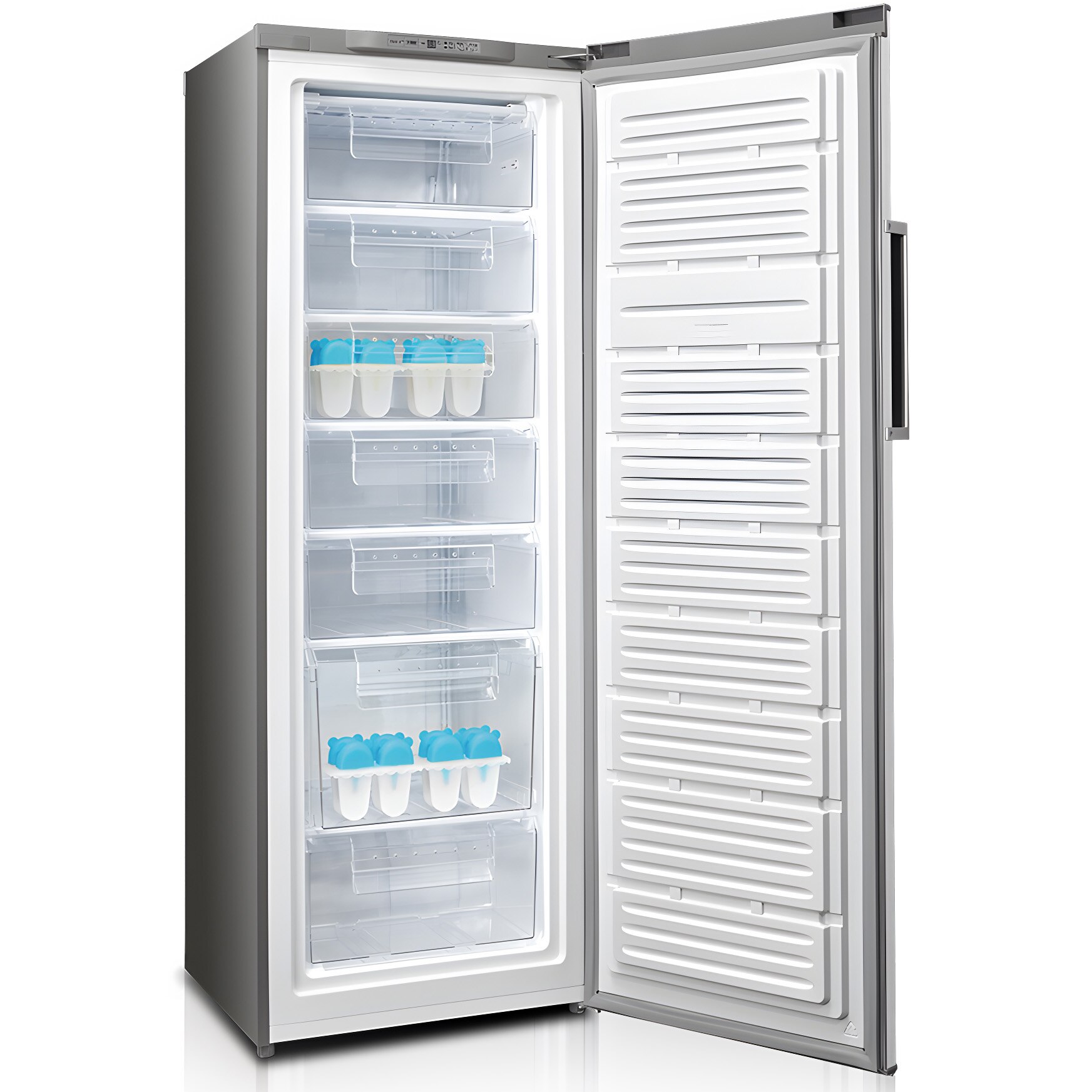 Congelator Daewoo DFS-242DLFX, 242 l, Clasa F, H 170 cm, Argintiu - eMAG.ro