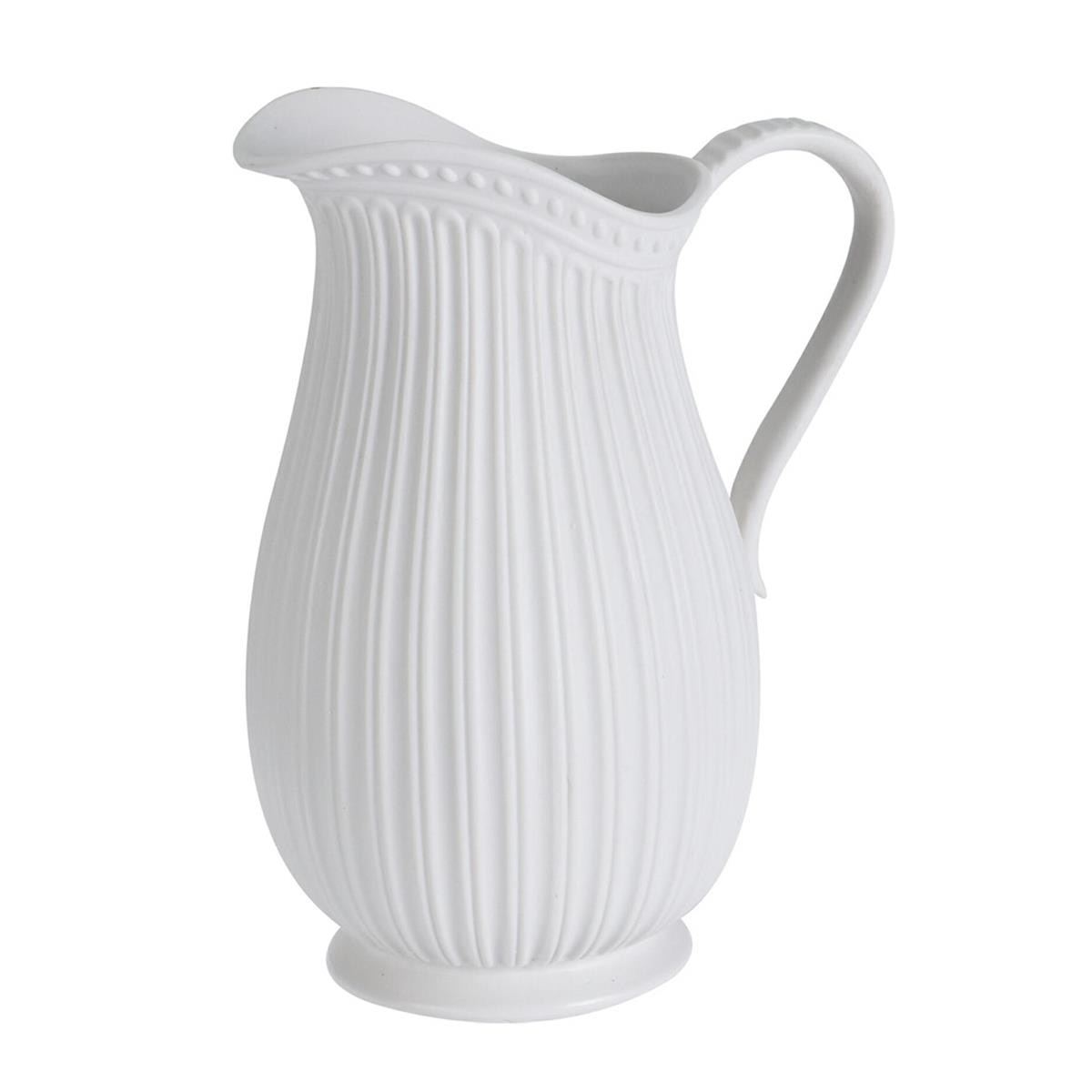 Vaza, H&S, Portelan, 24 cm, Alb - eMAG.ro