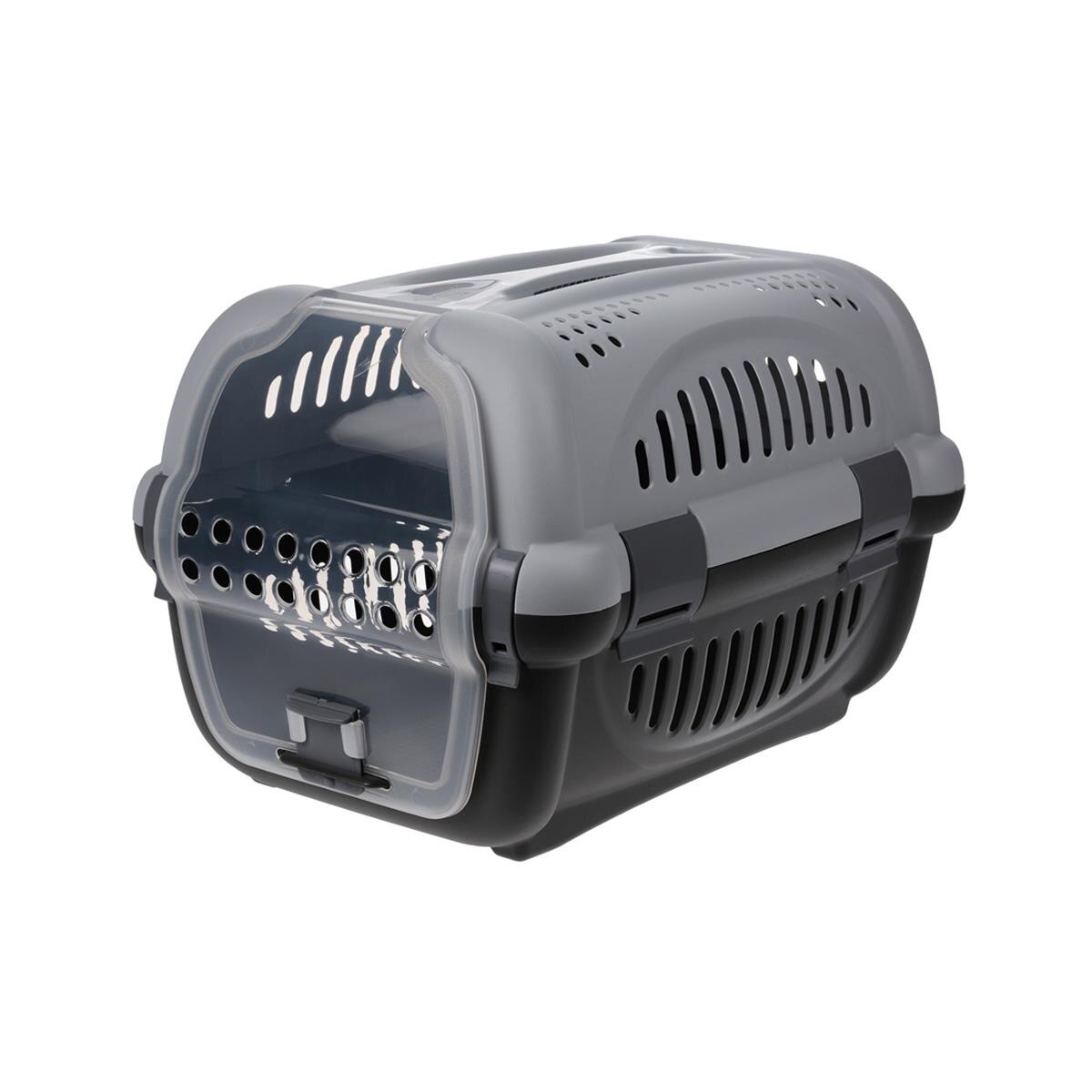 Cusca transport animale, PETS Collection, Plastic, Gri/Negru - eMAG.ro