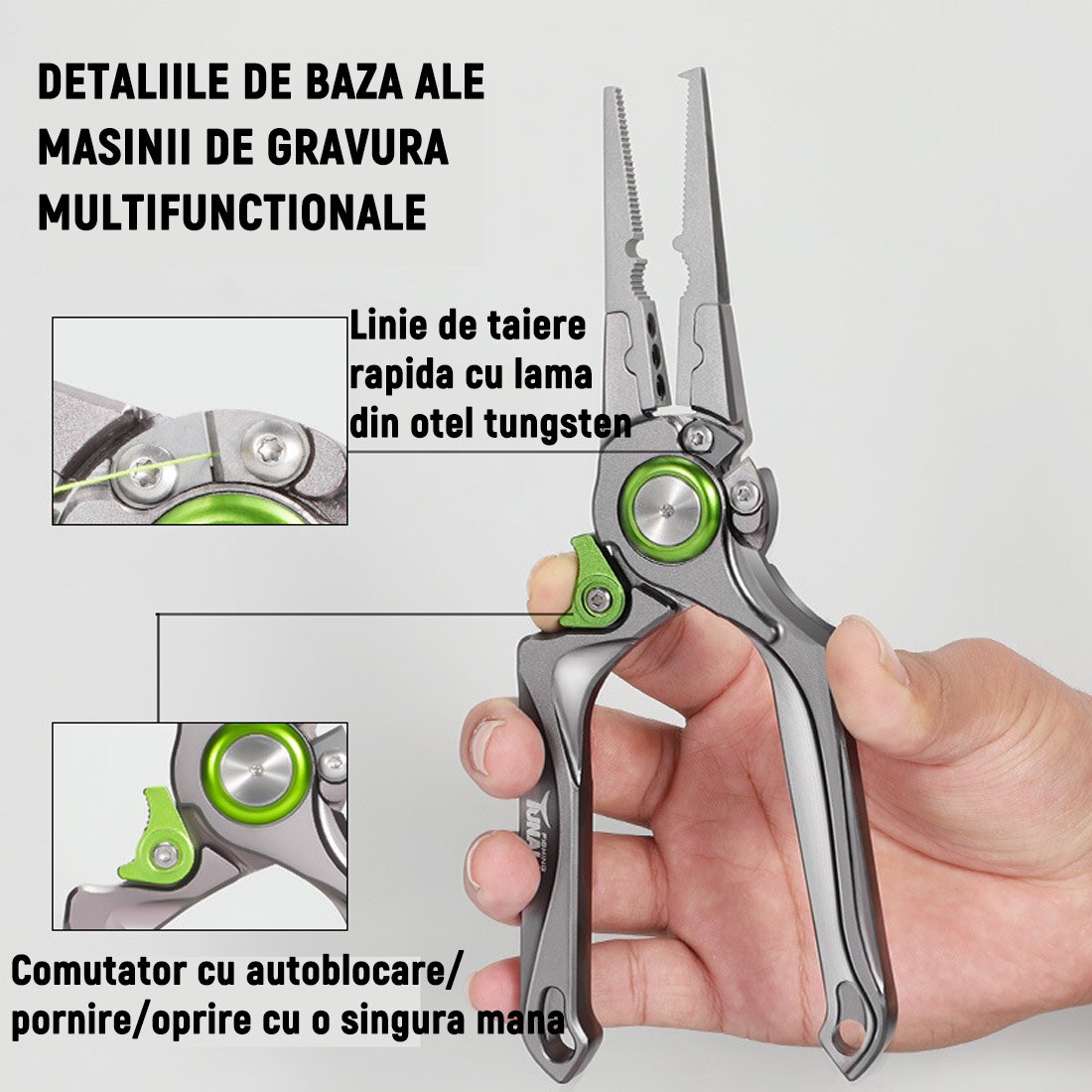 Cleste de pescuit multifunctional, Vaxiuja, Pliabil, Rezistent la ...