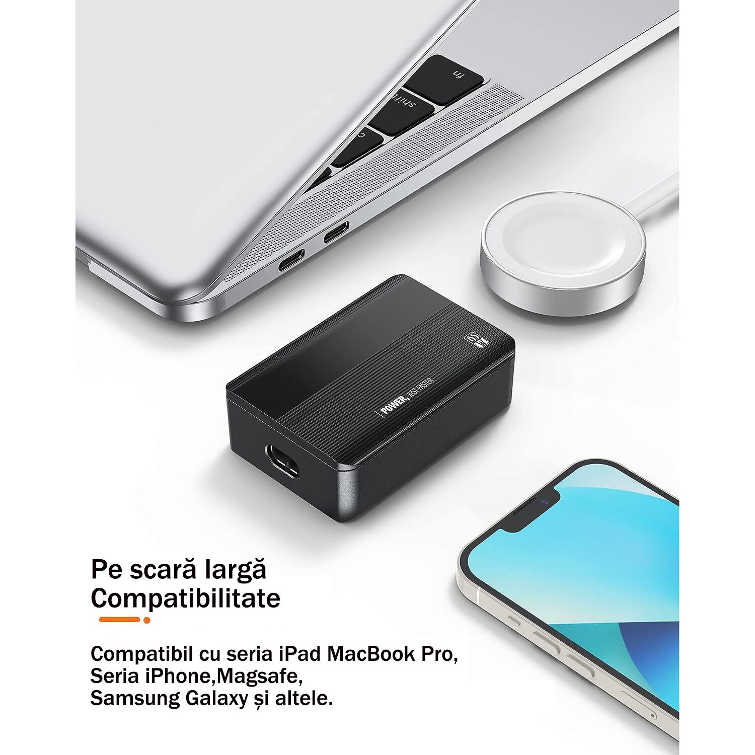 Adaptor incarcator convertor priza, BYONDSELF®, 2 USB-C, 2 USB-A ...