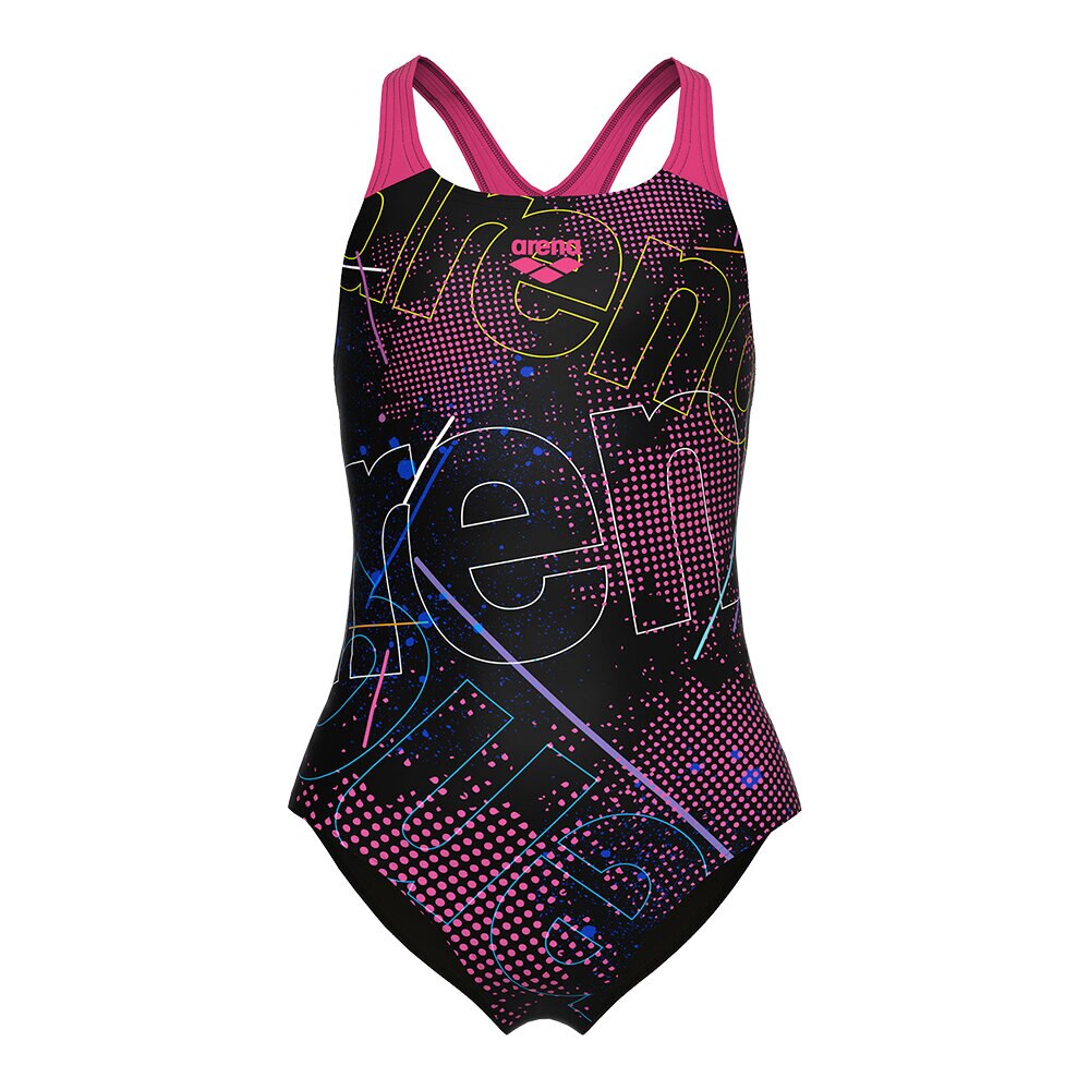 Детски бански за момичета Arena Swim Pro Galactic Swimsuit, Черен/Розов ...
