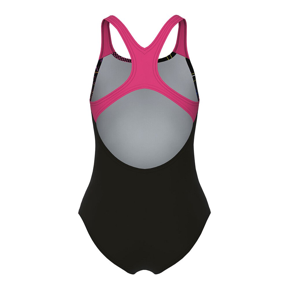 Детски бански за момичета Arena Swim Pro Galactic Swimsuit, Черен/Розов ...