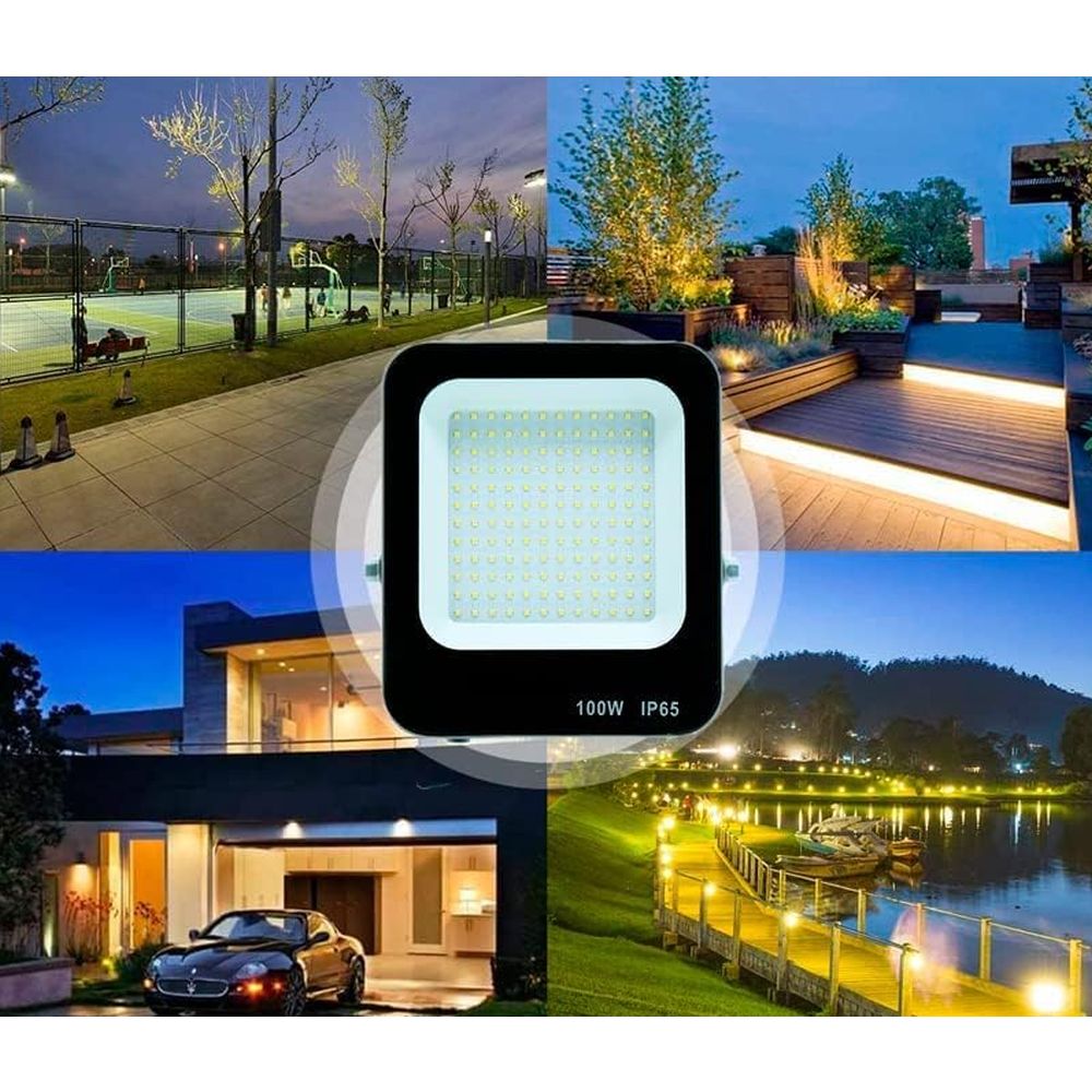 Proiector LED Napoli, chip Osram 100W 6000K, IP65, lumina rece - eMAG.ro