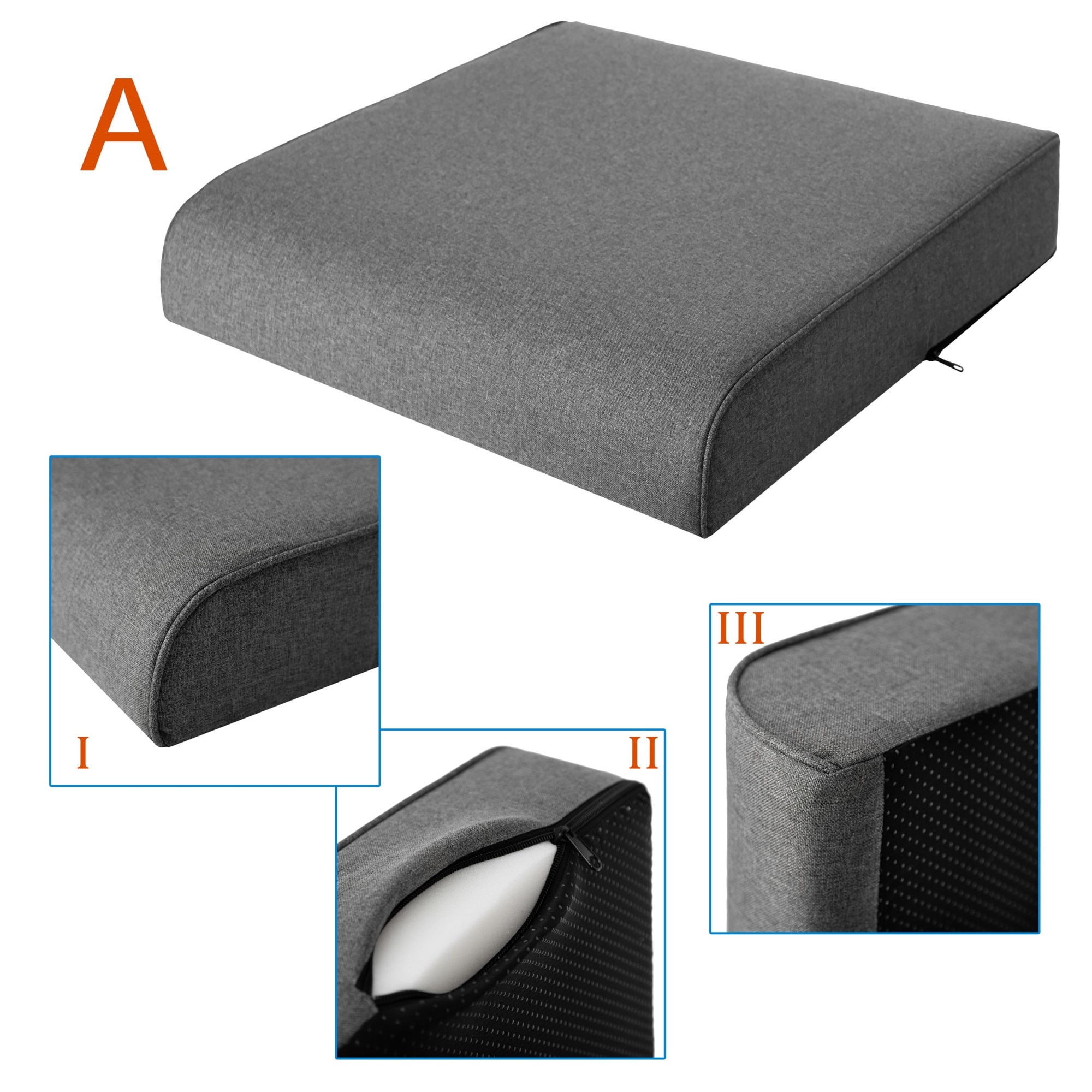 Perna scaun de gradina, R2 60x60 Gri - eMAG.ro