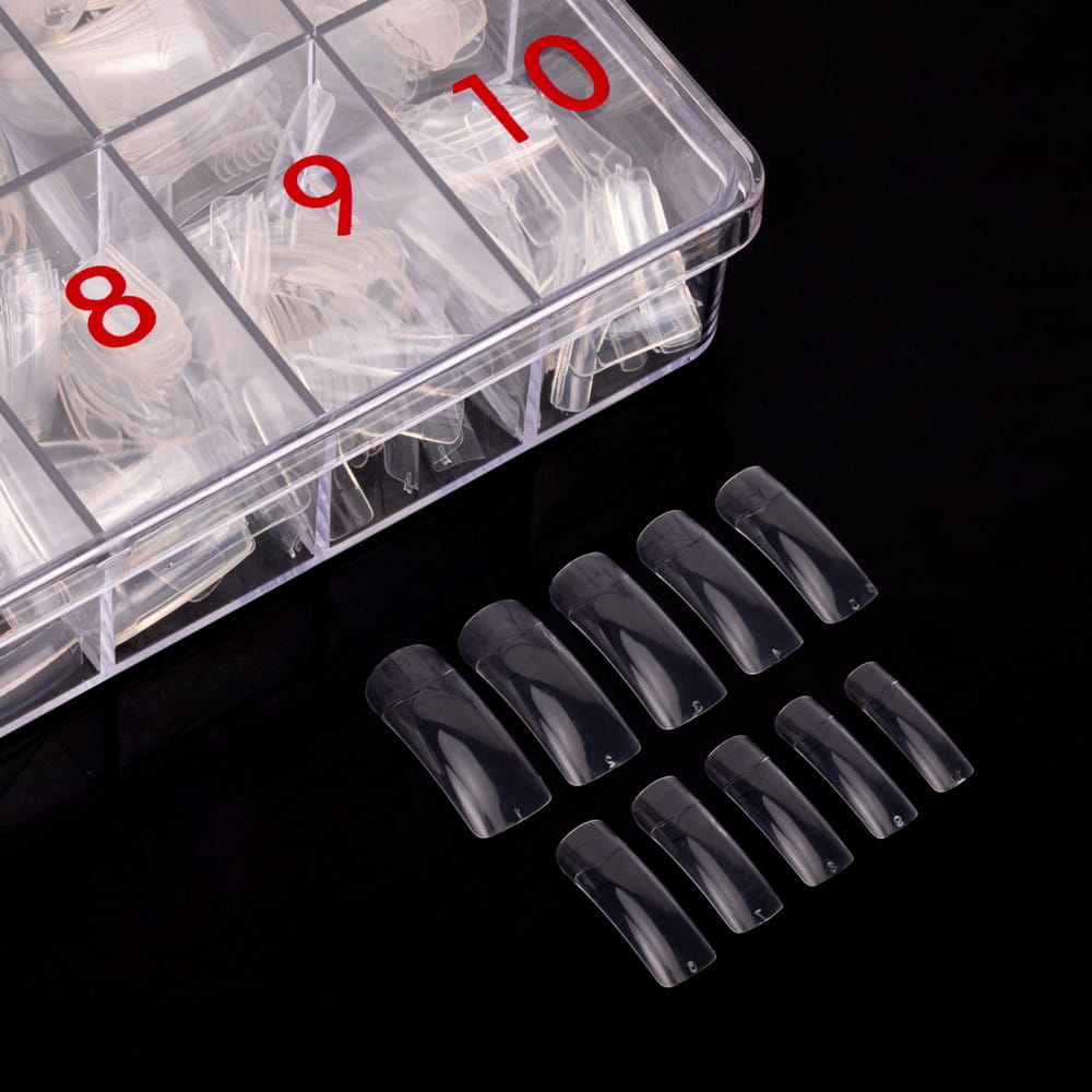 Tipsuri unghii, 500 buc, Durabil, Transparent - eMAG.ro