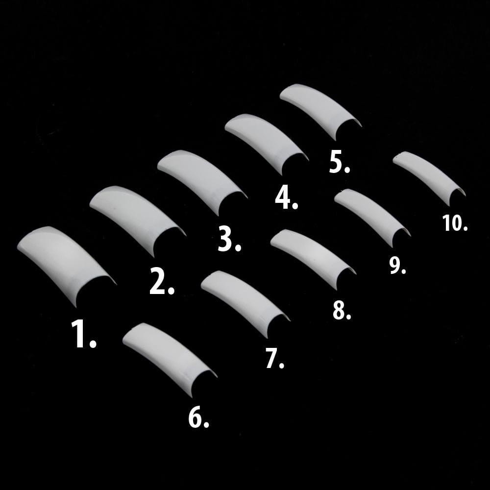 Set Tipsuri Unghi False, Allepaznokcie, 60 bucati, Alb - eMAG.ro