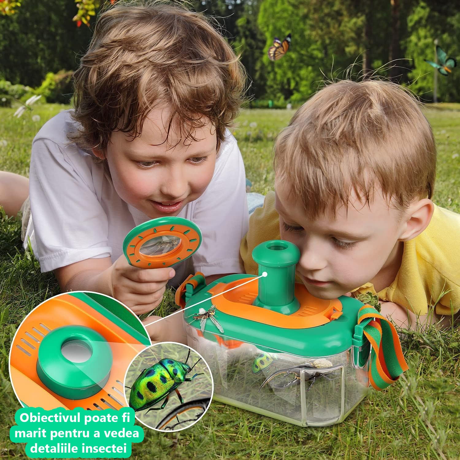 Set cercetator pentru copii, Amtok, cu Observator Insecte si Animale ...