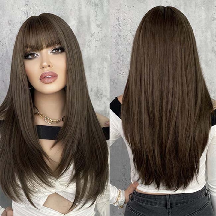 Peruca din par natural Szidonia, Buenobia, Saten - eMAG.ro