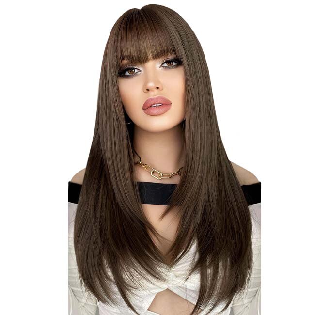 Peruca din par natural Szidonia, Buenobia, Saten - eMAG.ro