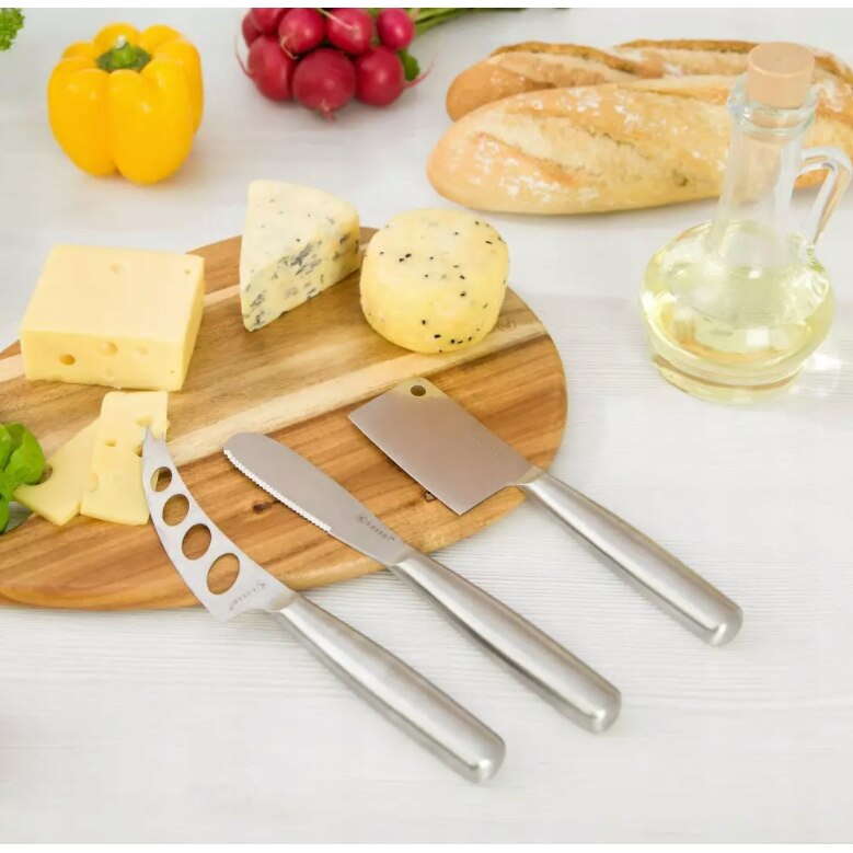Set cutite pentru branzeturi, 3 elemente din inox, 19.5 x 22 x 24 cm ...