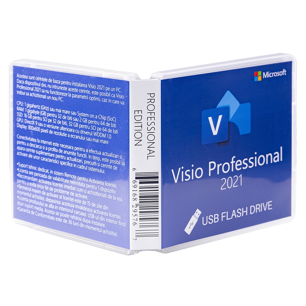 Microsoft Visio Professional 2021, Multilanguage, Windows, Flash USB 2. ...