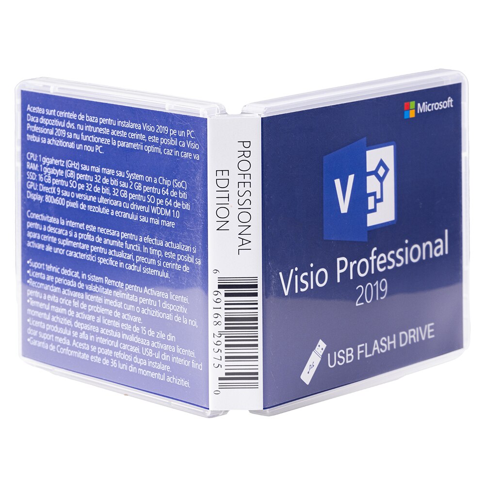 Microsoft Visio Professional 2019, Multilanguage, Windows, Flash USB 2. ...