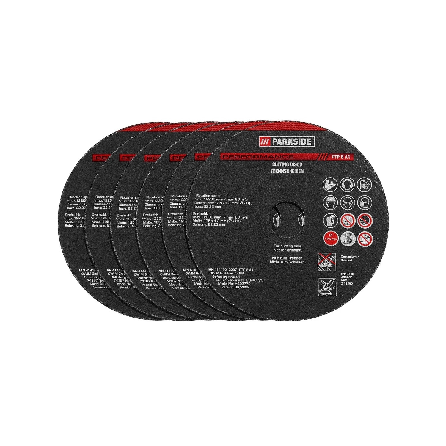 Комплект 6 режещи диска за метал Parkside Performance 125 мм - eMAG.bg