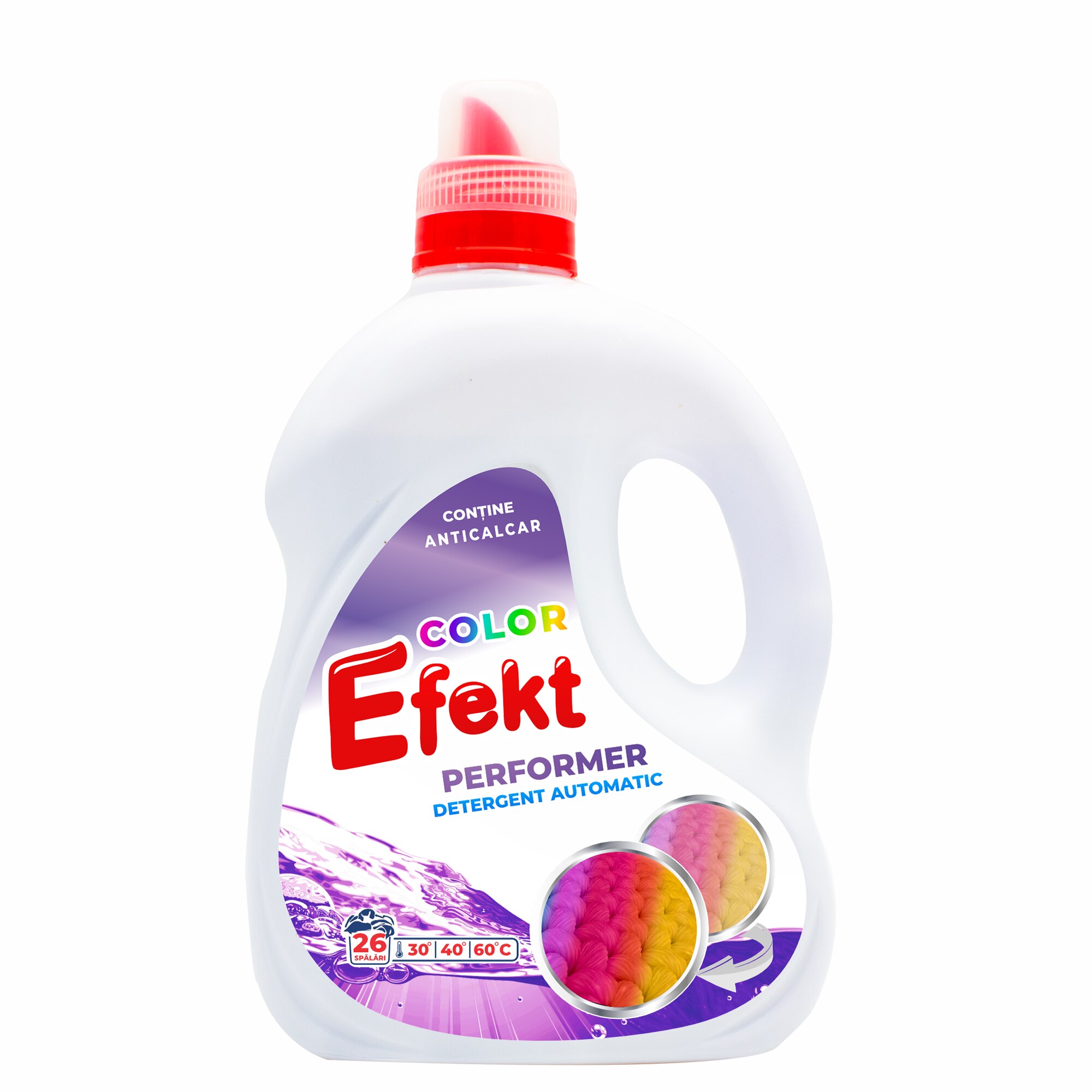 Detergent Lichid gel Efekt Performer, Colorate, 910ml, 26 spalari - eMAG.ro