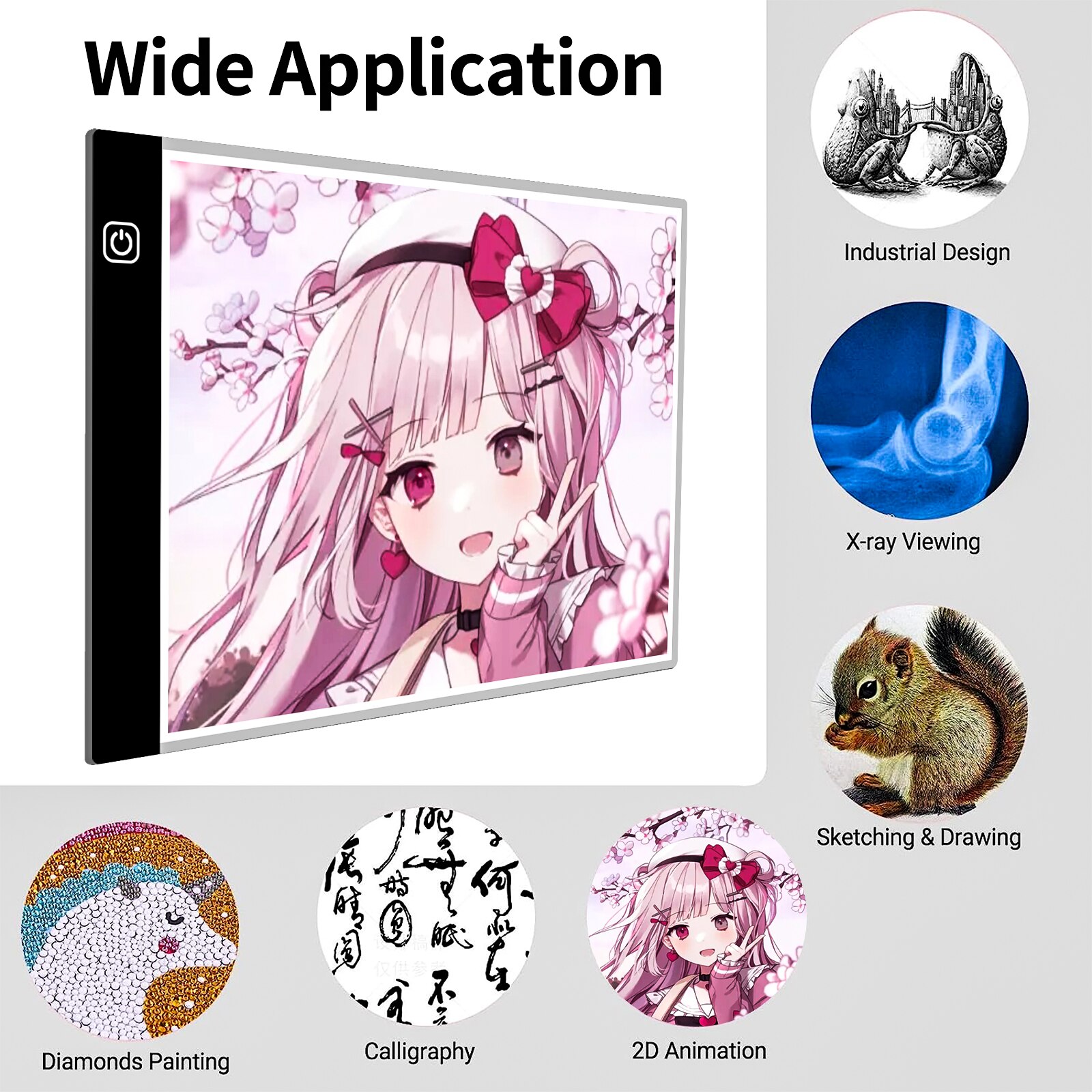 Tableta Grafica LED A4, Dytimeem, D9021, Plansa de desen alimentata ...