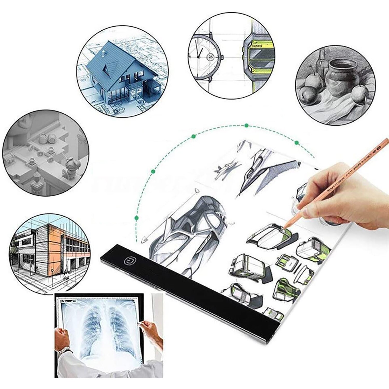 Tableta Grafica LED A4, Dytimeem, D9021, Plansa de desen alimentata ...