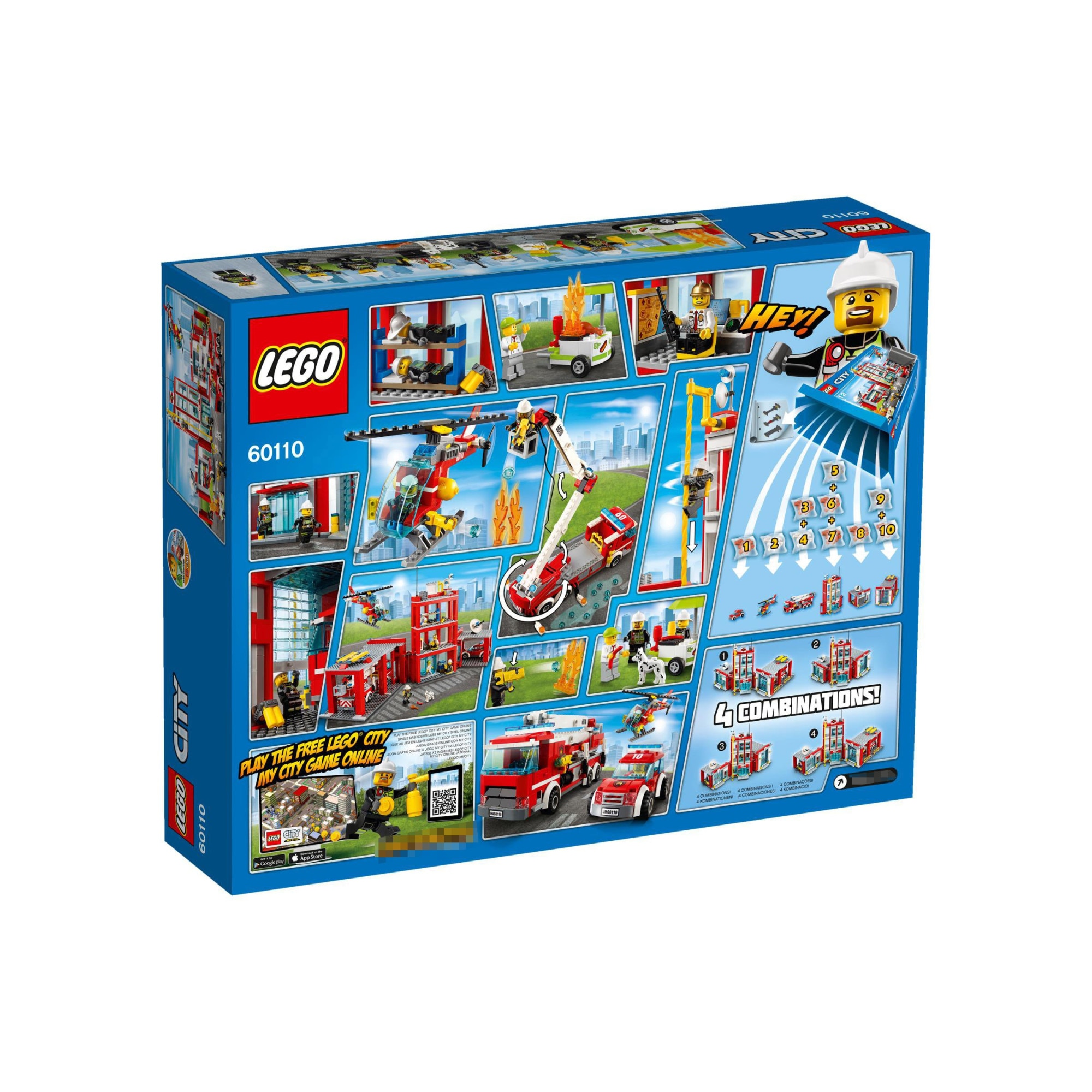 Set de constructie Lego City, Statie de pompieri, 919 piese - eMAG.ro