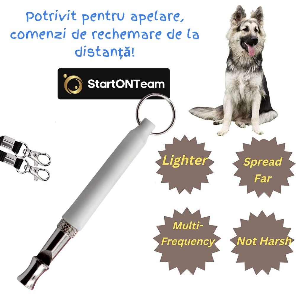 Fluier StartONTeam Antilatrat Caini cu Ultrasunete Dresaj, pentru ...