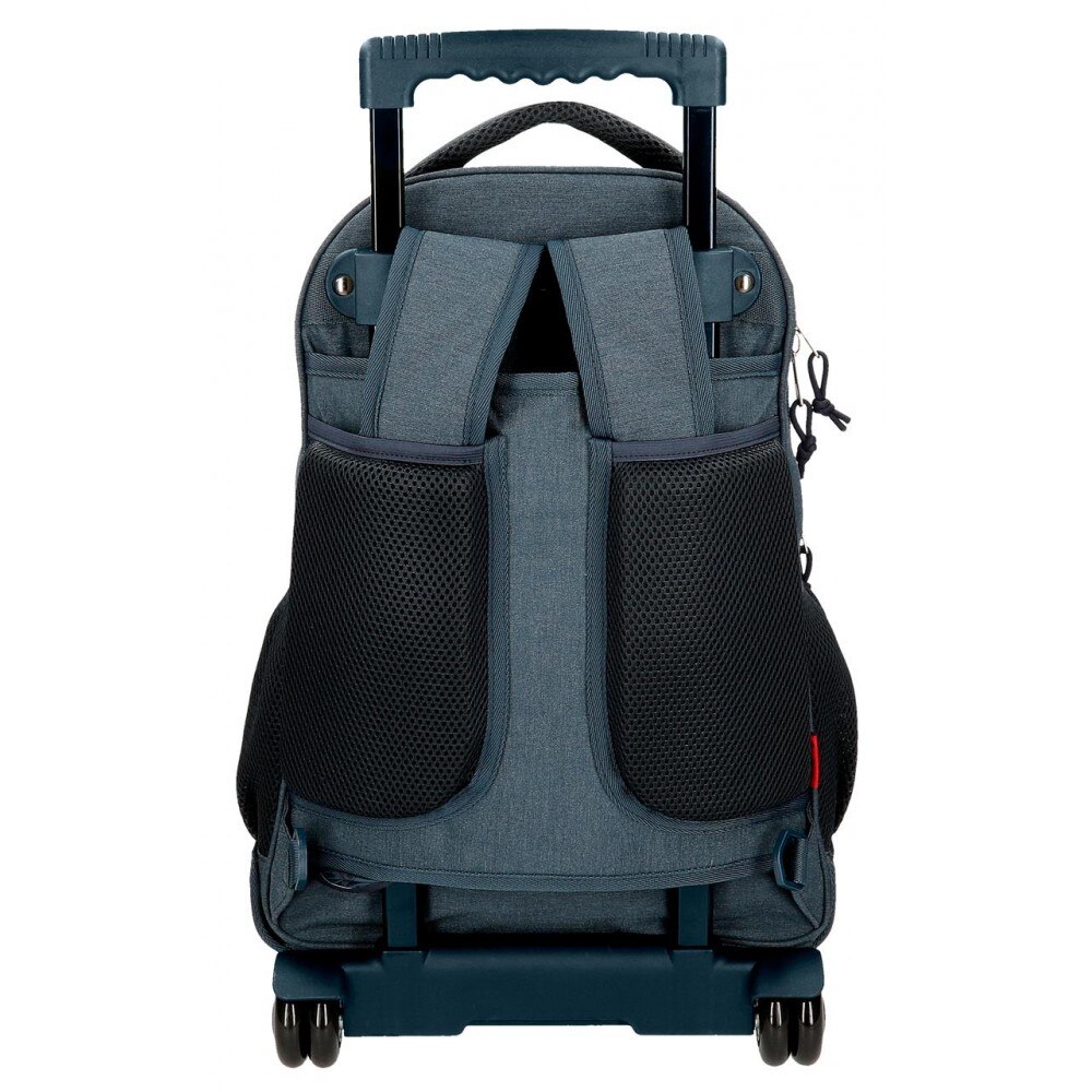 Rucsac troler baieti, Pepe Jeans Kay, 2 roti duble, 2 compartimente ...