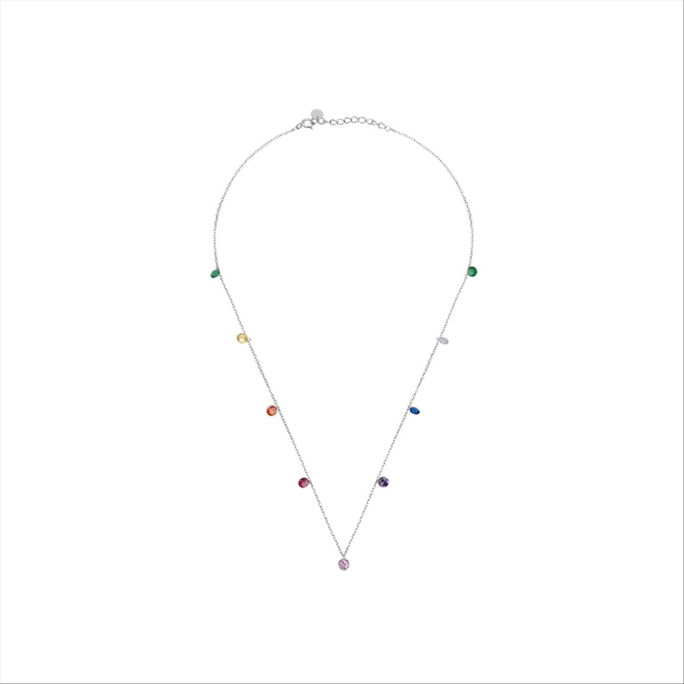 Colier dama, Luxenter, Argint, Multicolor - eMAG.ro