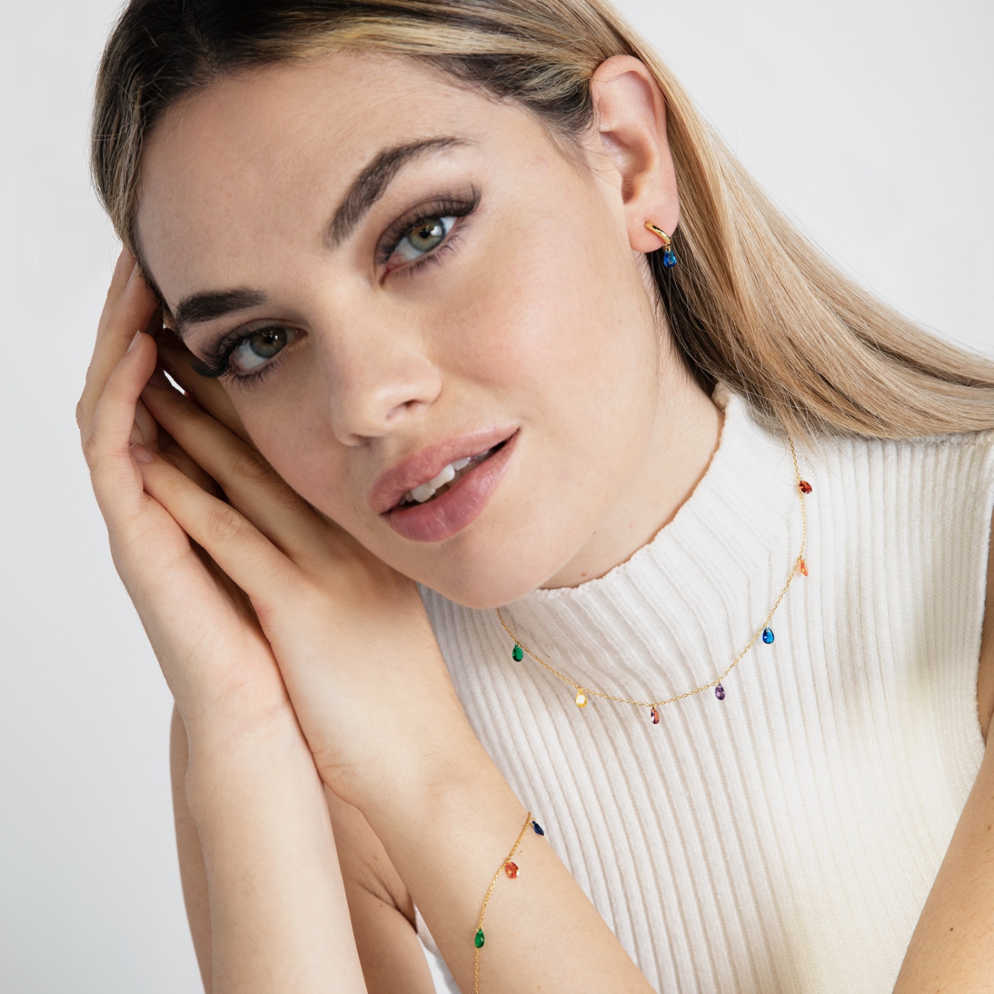 Colier Lukza, Luxenter, Argint/Zirconiu, Multicolor - eMAG.ro