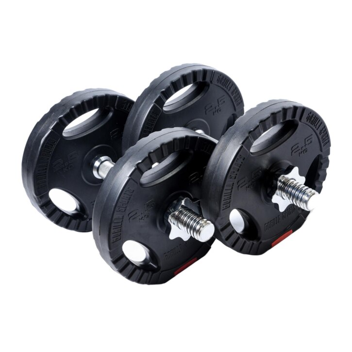 Set gantere reglabile din ciment cu grip, 15 KG, 4 discuri - eMAG.ro