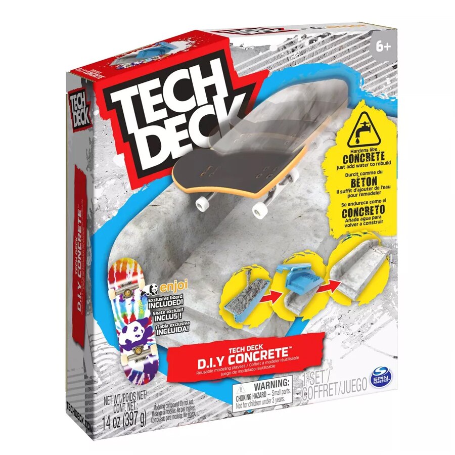 Skateboard de ghidat cu degetele Tech Deck D.I.Y Concrete Reusable ...
