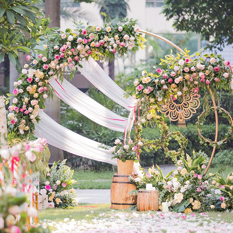 Arcada semi-rotunda pentru decor evenimente, diametru 2 m, cadru metal ...