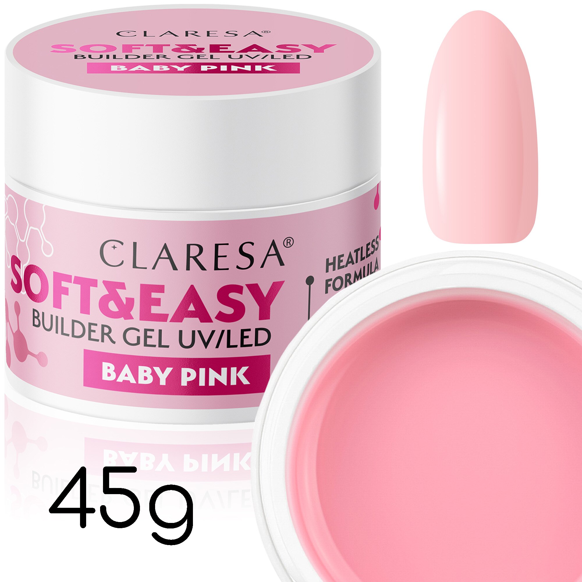 Set 4x Gel de constructie Claresa Soft&Easy 45g + baza CLEAR - eMAG.ro