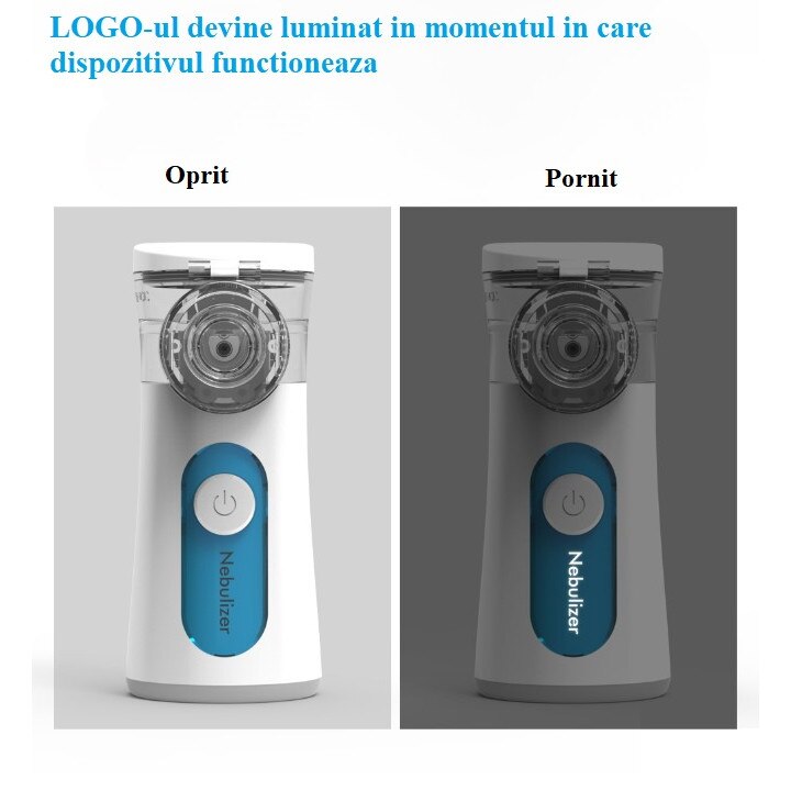 Aparat aerosoli, Portabil, Ultrasonic, Tehnologie Mesh, Acumulator, Super silentios, alb - eMAG.ro
