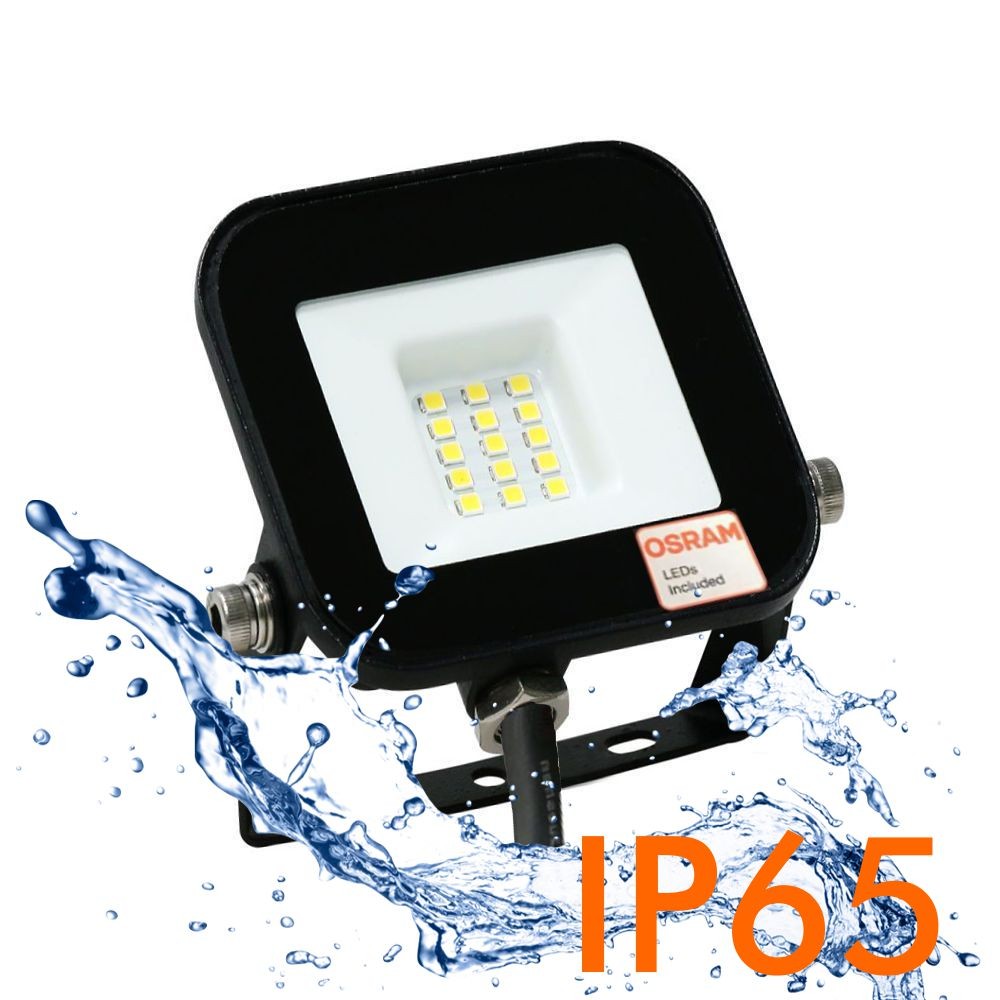 Proiector LED 10W OSRAM Exterior Negru, 1200Lm, Proiector ACTION, IP65 ...