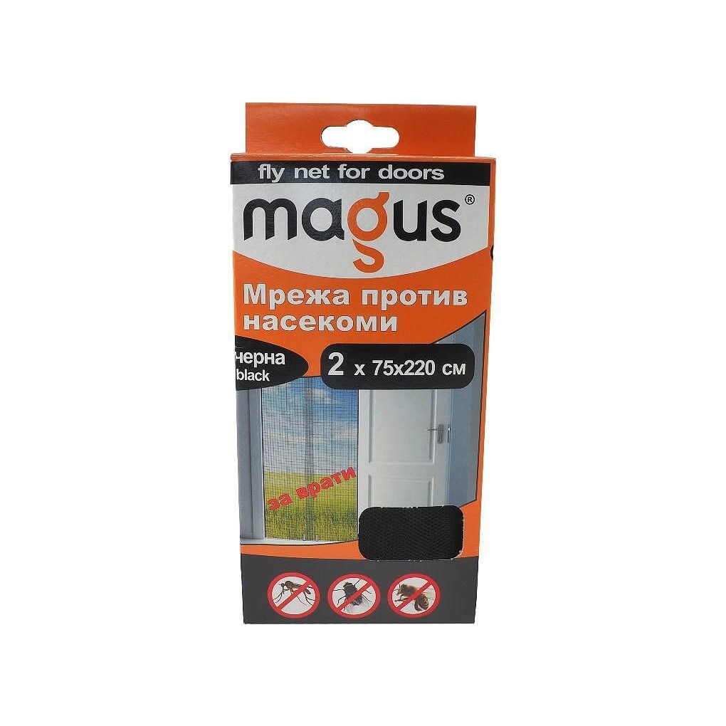 Plasa de insecte, 1.40m/2.20m, Pentru usi, negru, MAGUS - eMAG.ro