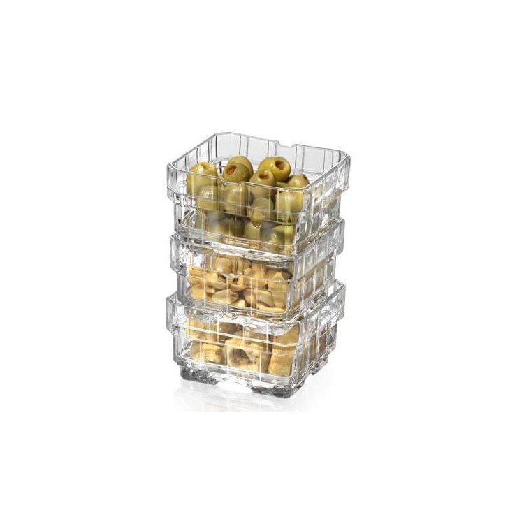 Set 6 boluri superpozabile Click Clack pentru aperitiv Stack, RCR ...