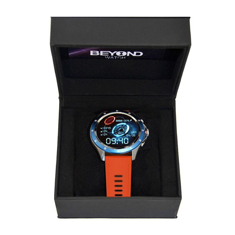 Ceas Smartwatch BEYOND Watch Earth 2 Series, Silver-Blue, Orange - eMAG.ro