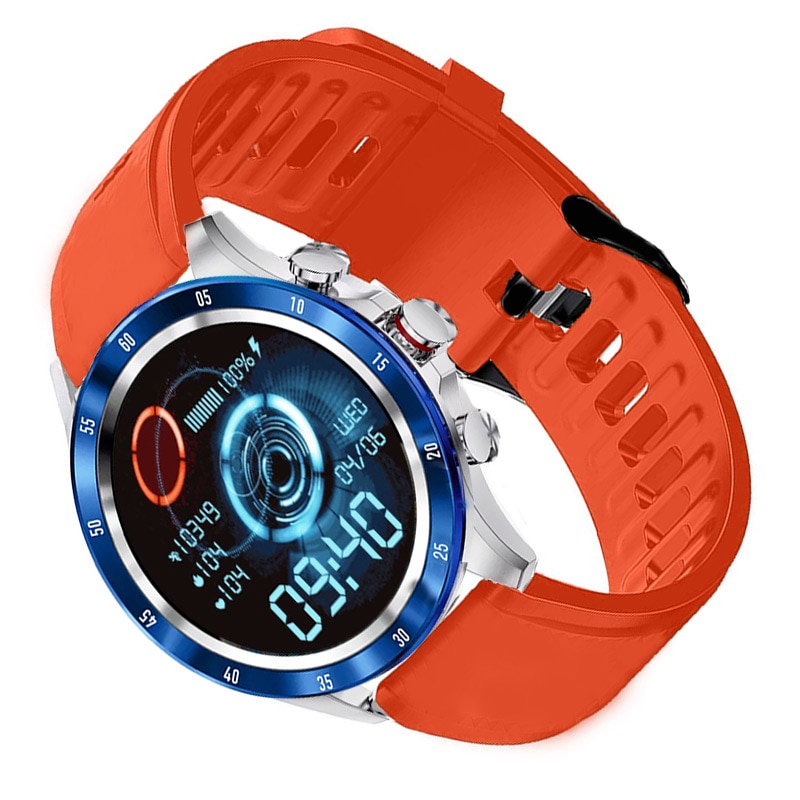Ceas Smartwatch BEYOND Watch Earth 2 Series, Silver-Blue, Orange - eMAG.ro