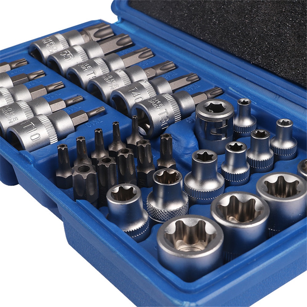 Trusa set chei tubulare biti torx, 34 piese - eMAG.ro