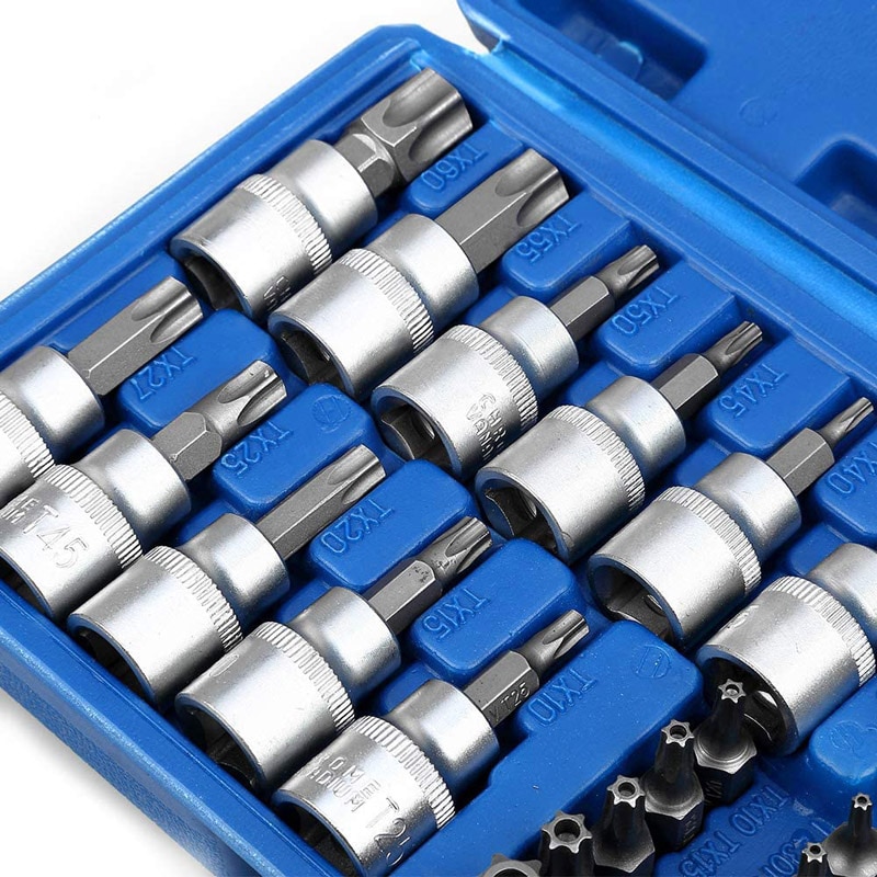 Trusa set chei tubulare biti torx, 34 piese - eMAG.ro