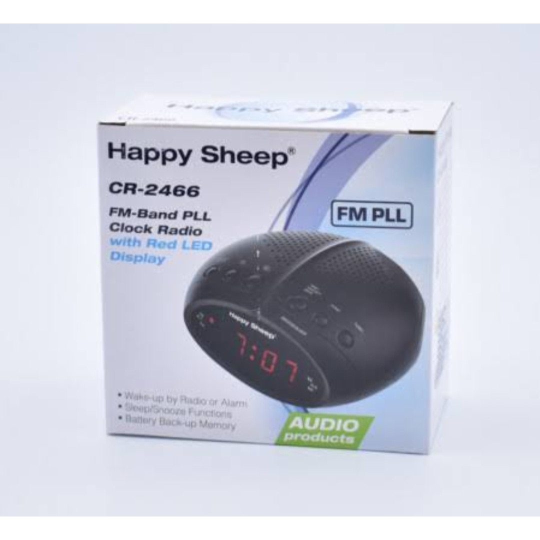 Radio Cu Ceas, Ecran LED, FM, USB, Alarma Dual, HAPPY SHEEP CR-2466 ...