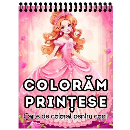 Carte de colorat pentru copii cu printese de colorat, Coloram Printese ...