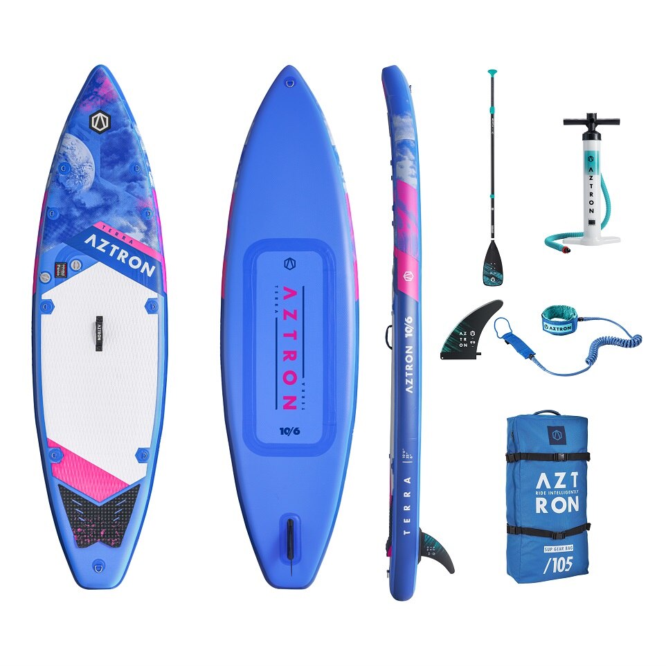 Set gonflabil Paddle Board, AZTRON, Multicolor - eMAG.ro