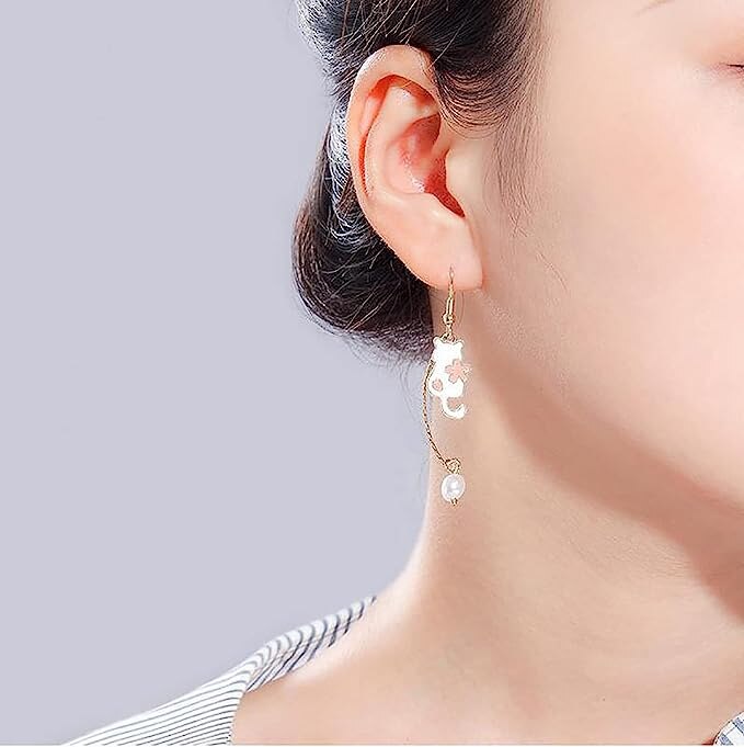 Cercei evantai asimetrici, Aliaj, Multicolor - eMAG.ro