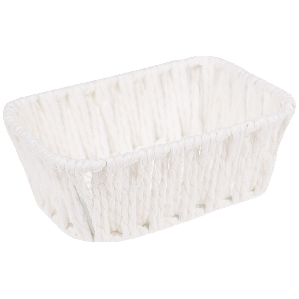 Cosulet decorativ, cos din sarma cu hartie impletita, Accentra, 16 x 13 ...