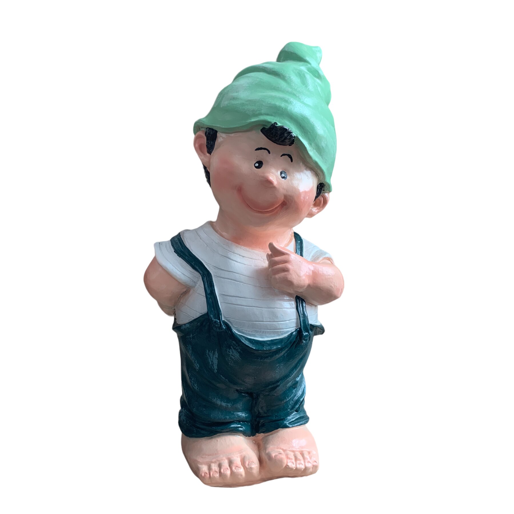 Figurina de gradina, Baiat, polystone, pictata manual, 40 cm - eMAG.ro