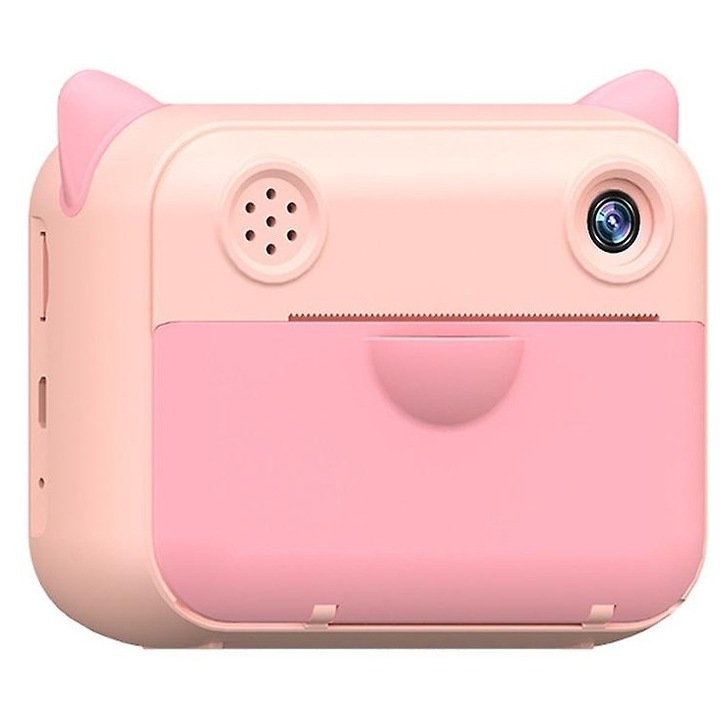 Camera Foto Copii cu imprimanta foto instant, Fluffy, 20 Mpx, Full HD ...