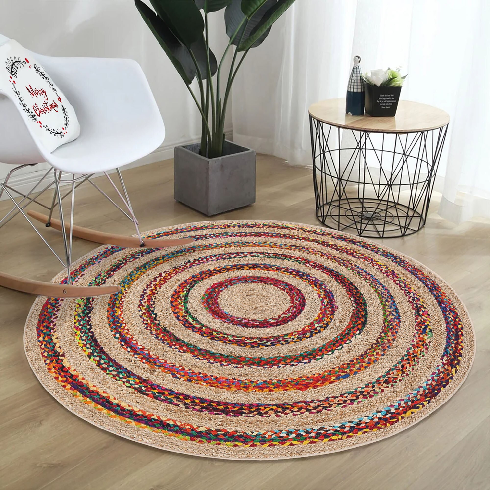 Covor Asi Home Rug 496, 180 x 180cm, Bumbac | Poliester, Multicolor ...