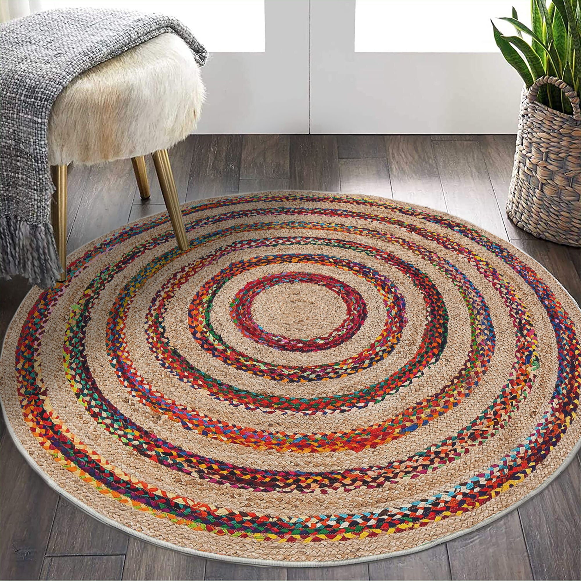 Covor Asi Home Rug 496, 180 x 180cm, Bumbac | Poliester, Multicolor ...