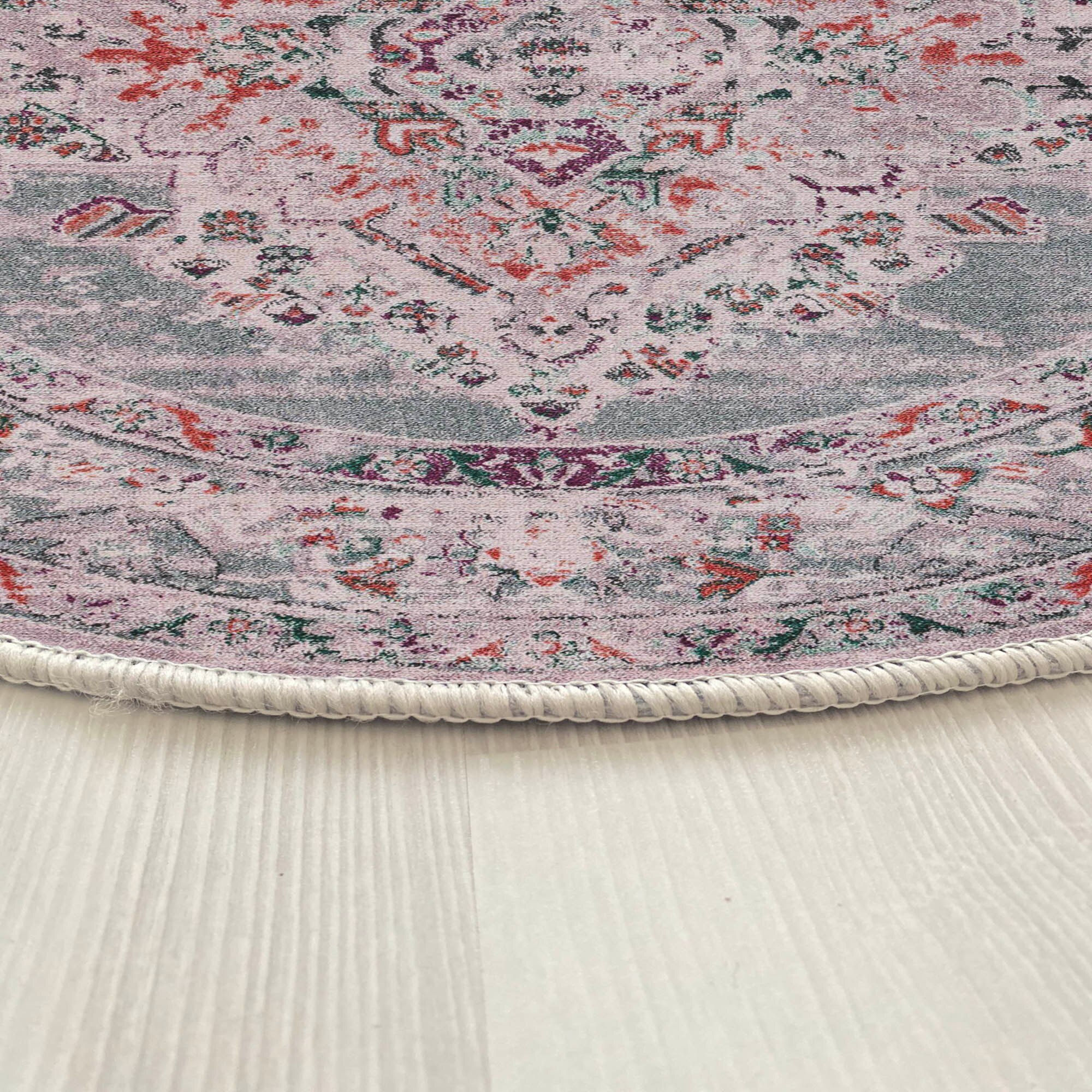 Килим Asi Home Rug 520, 100 x 100 см, памук, полиестер, многоцветен ...